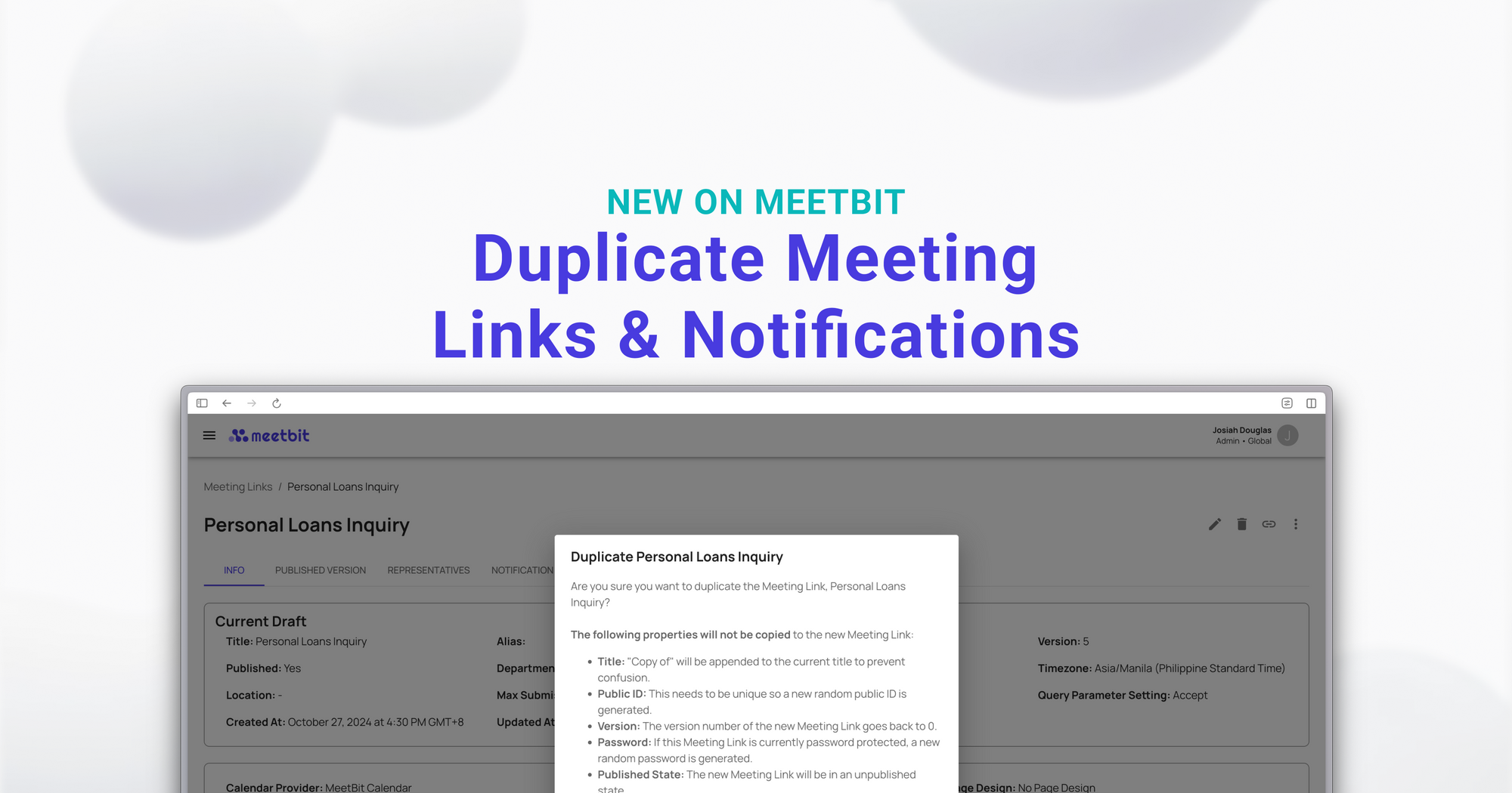 Duplicating Meeting Links, Better Round Robin & Department Access to ...